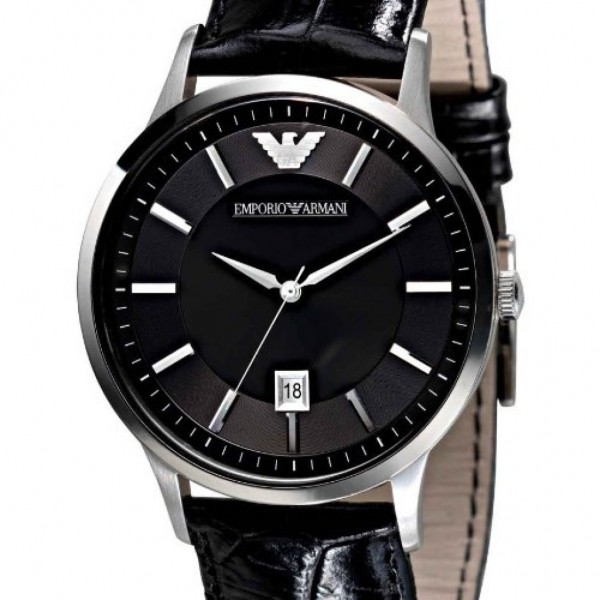 Emporio Armani AR2411 Herrenuhr schwarz | MyOnlyShop